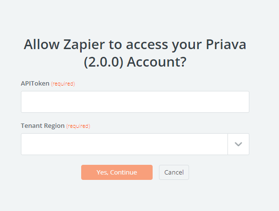 Configuring the Priava Integration in Zapier – Priava