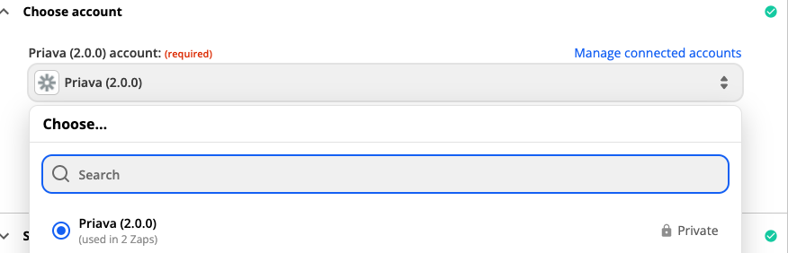 Configuring the Priava Integration in Zapier – Priava